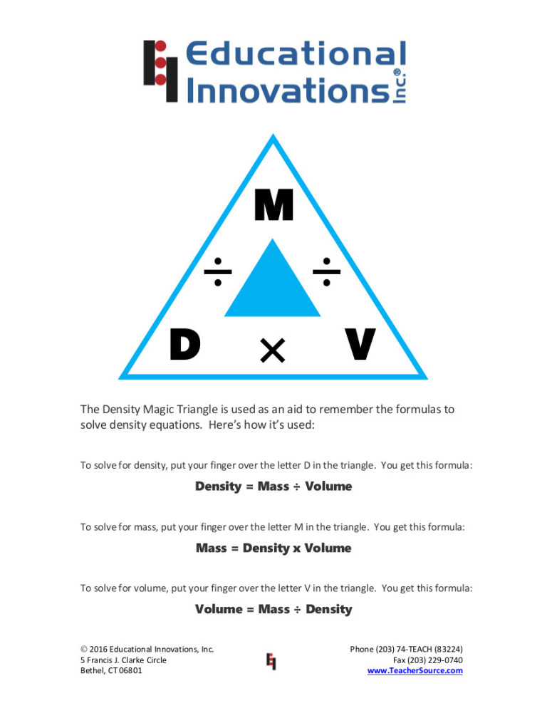 Density Discussion Starters - Educational Innovations Blog